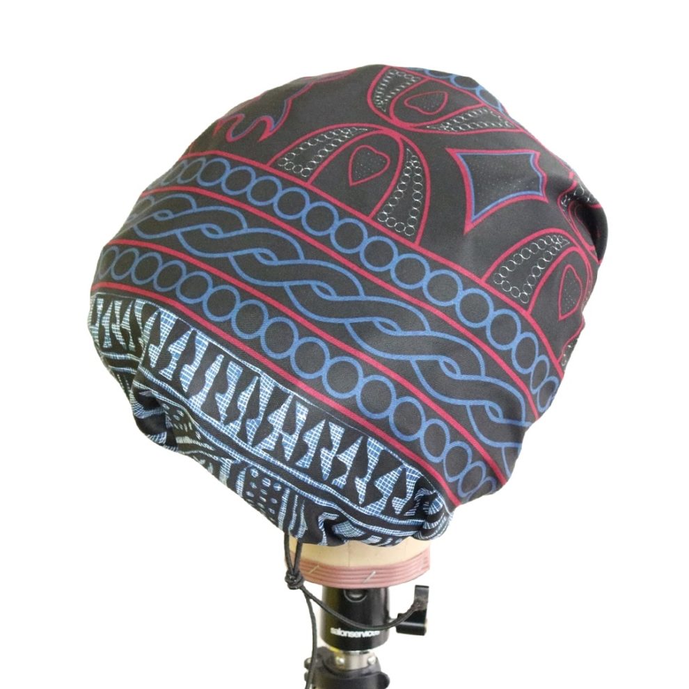 Bonnet (Blue & Red With Ring Design) - Lafro Beauty